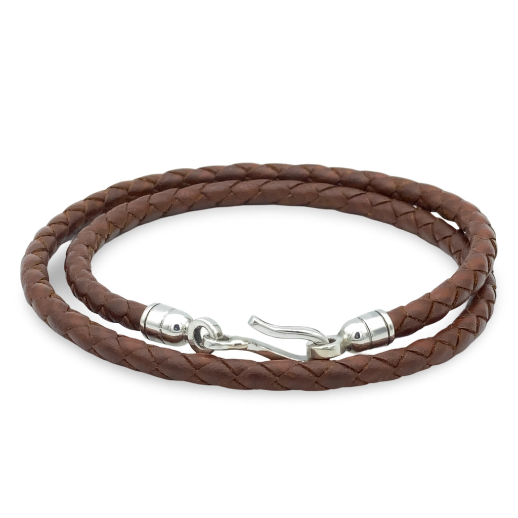 Euro Braided Leather Double Wrap – Caputo & Co.