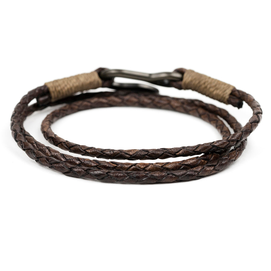 Braided Leather Triple Wrap – Caputo & Co.